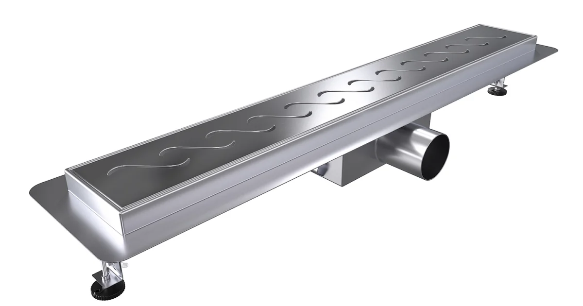 W-DRAINWELL 60 Chrom Odtokový podlahový žlab, vlnky | WellMall.cz